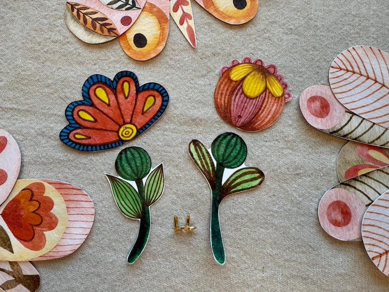 Articulated Moths Paper Dolls, Movable Butterfly Paper Doll, Play Craft ...