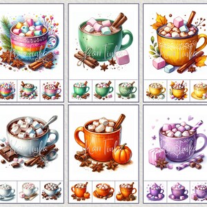 Cocoa Cup Clip Cards, Cocoa Cup Matching Game, Toddler Sorting Activity ...