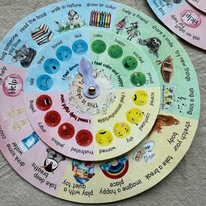 Emotions Wheel, Feelings Wheel Chart, Coping Skills and Emotional ...