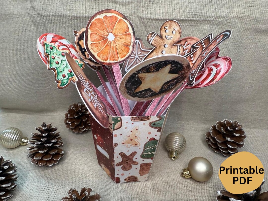 Christmas Treats Paper Art, DIY Kid Paper Winter Crafts, Christmas ...