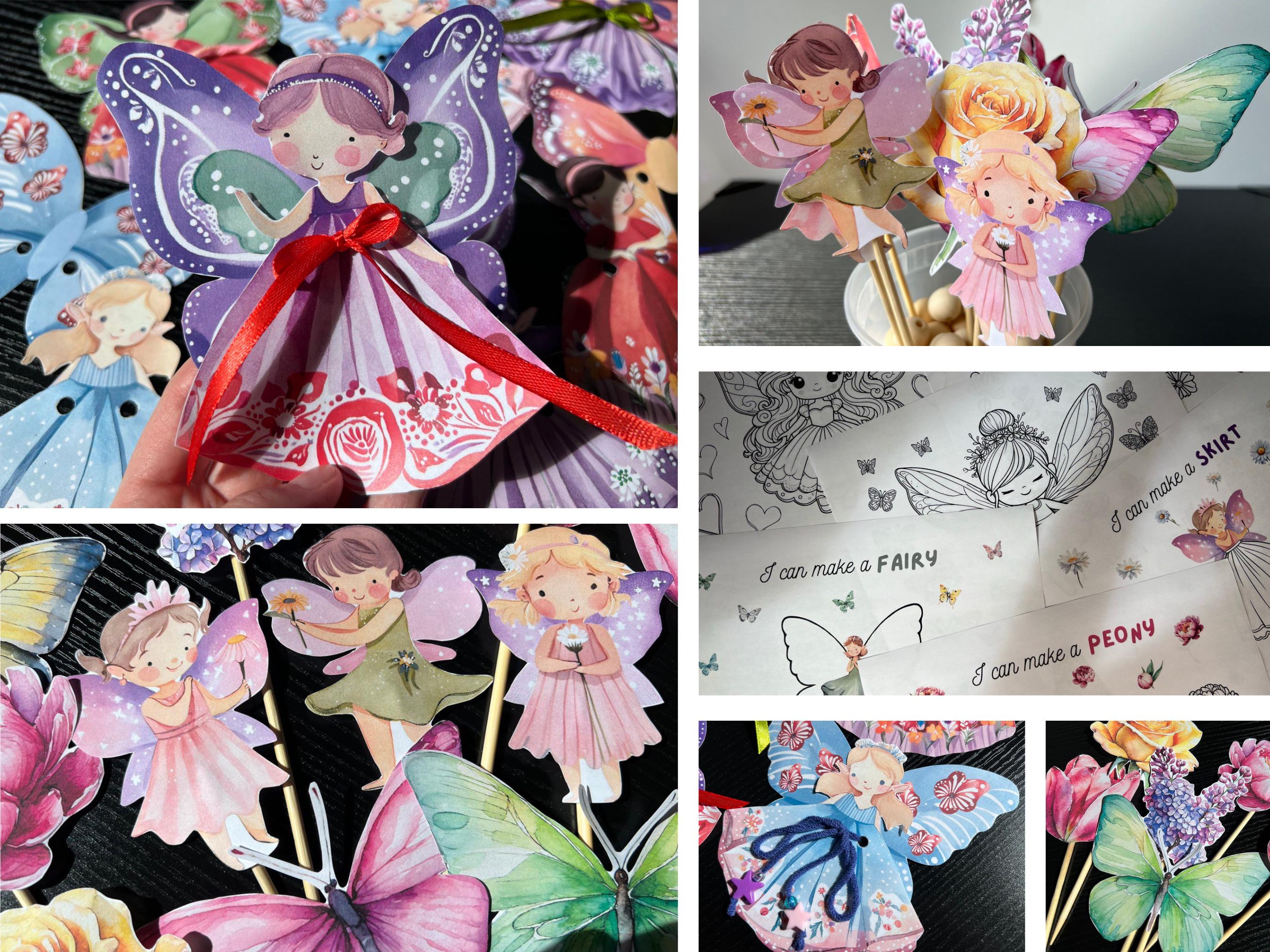 Fairy Craft Pack, Paper Doll Preschool Fine Motor Activity, Butterfly ...