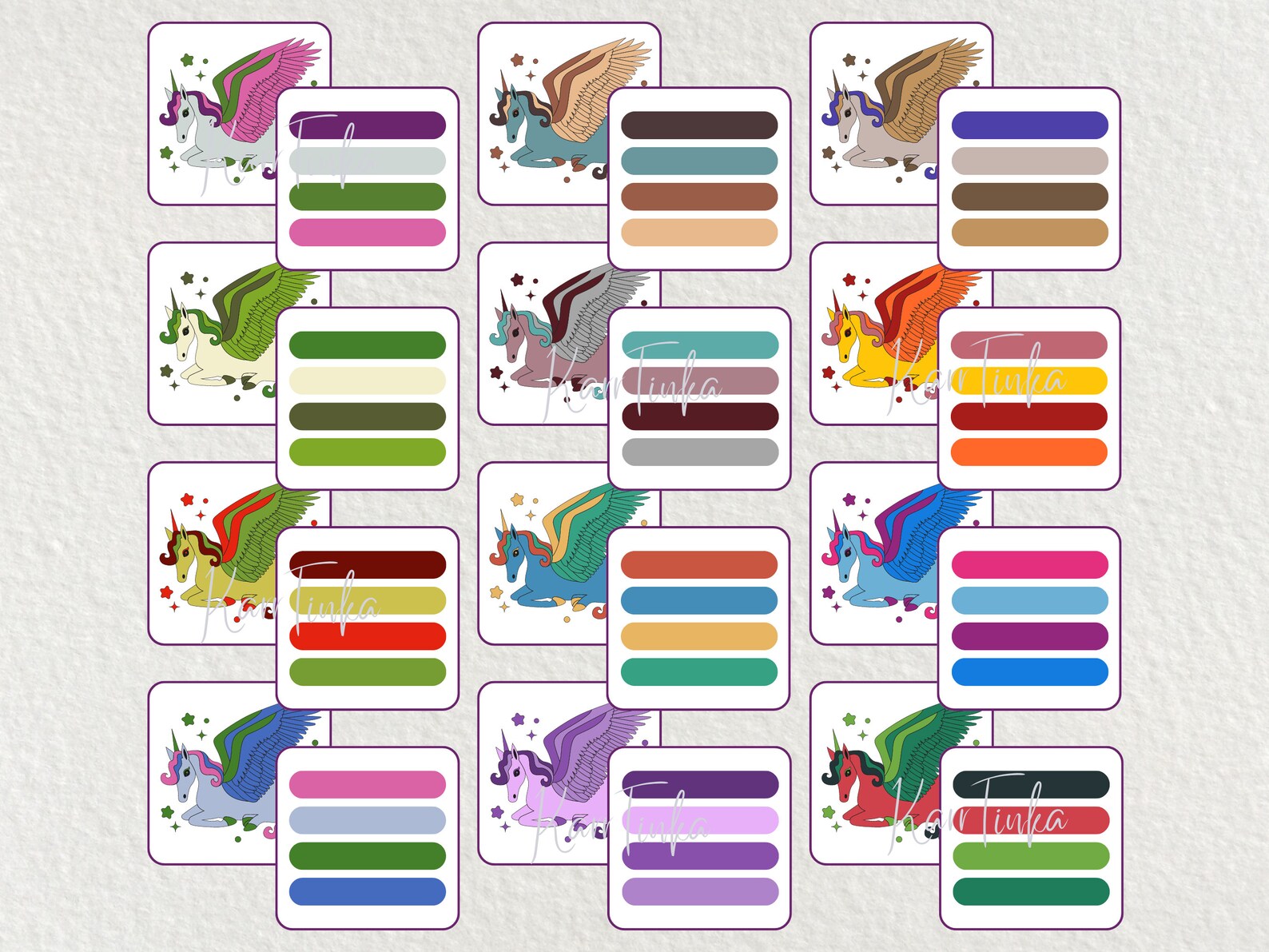 Unicorn Colors Matching Cards, Colors Recognition Activity, Preschool ...