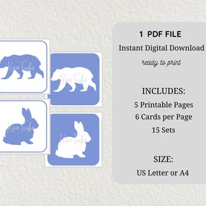 Nature Silhouette Matching Cards, Toddler Sorting Activity, Preschool ...