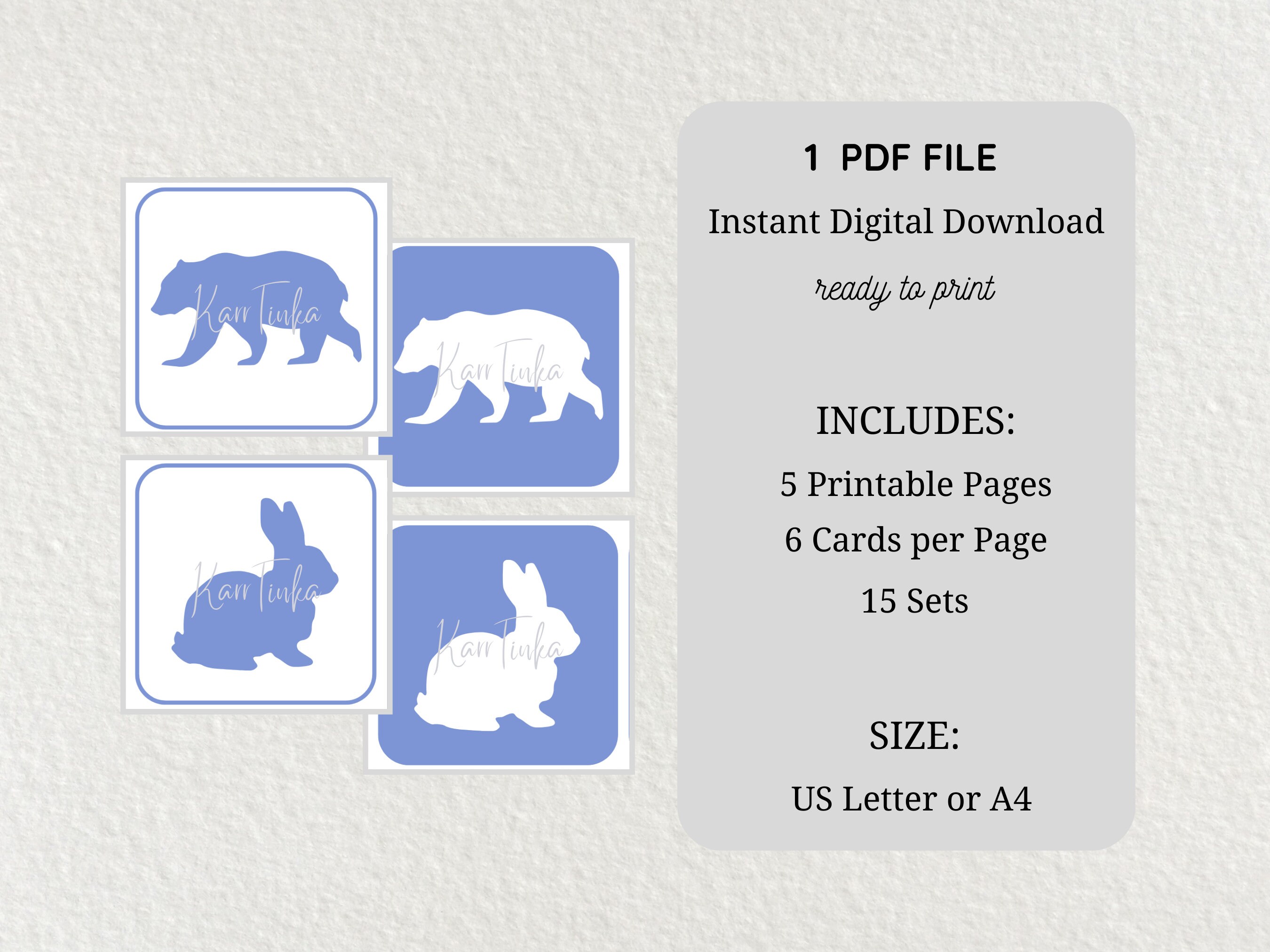 Nature Silhouette Matching Cards, Toddler Sorting Activity, Preschool ...