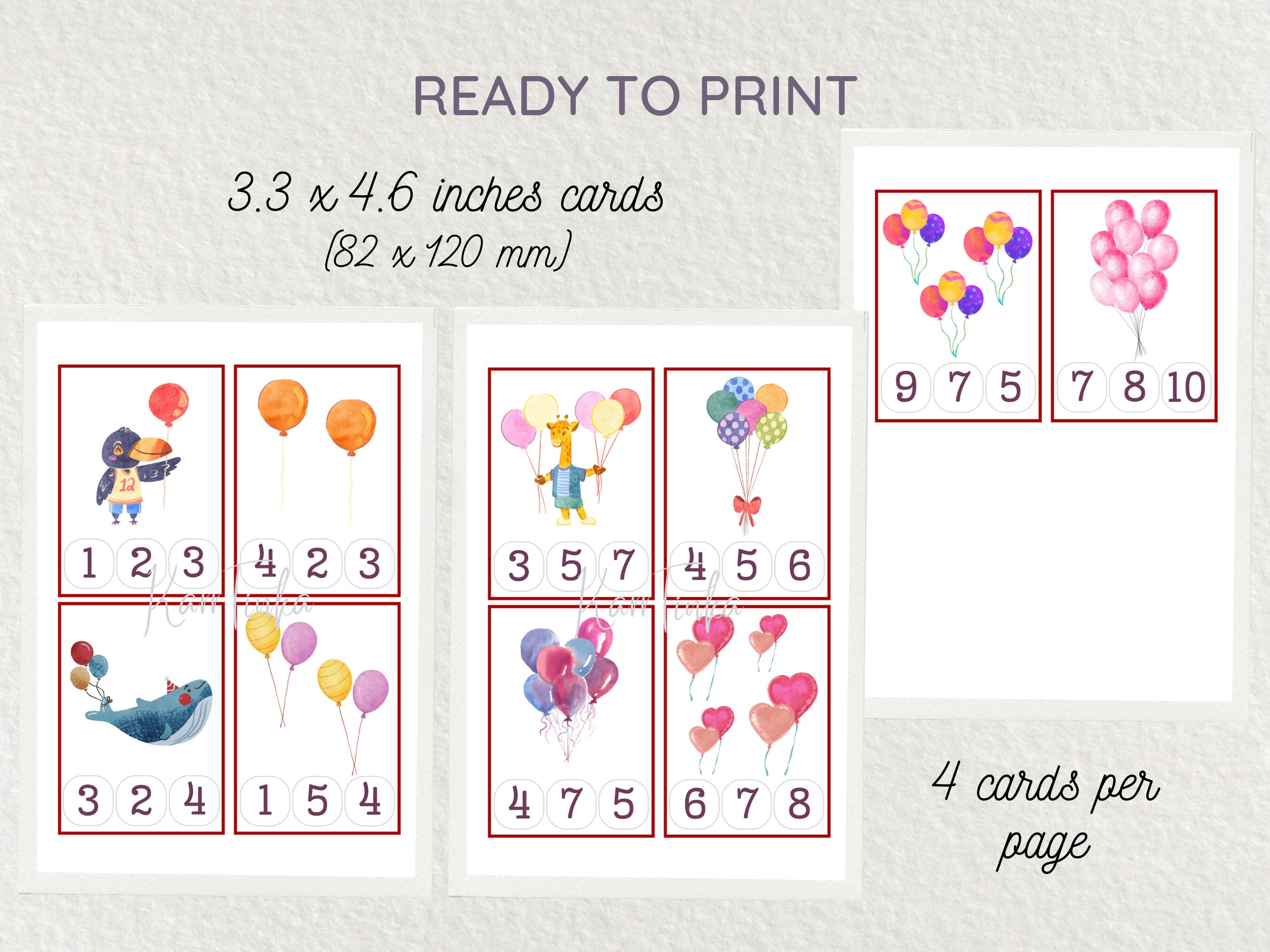 Count and Clip Cards, Count and Match, Numbers Learning, Toddler ...
