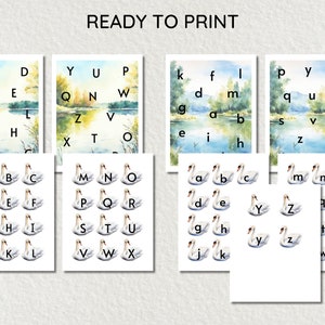 Swan Letter Matching Cards, Alphabet Recognition Activity, Montessori ...