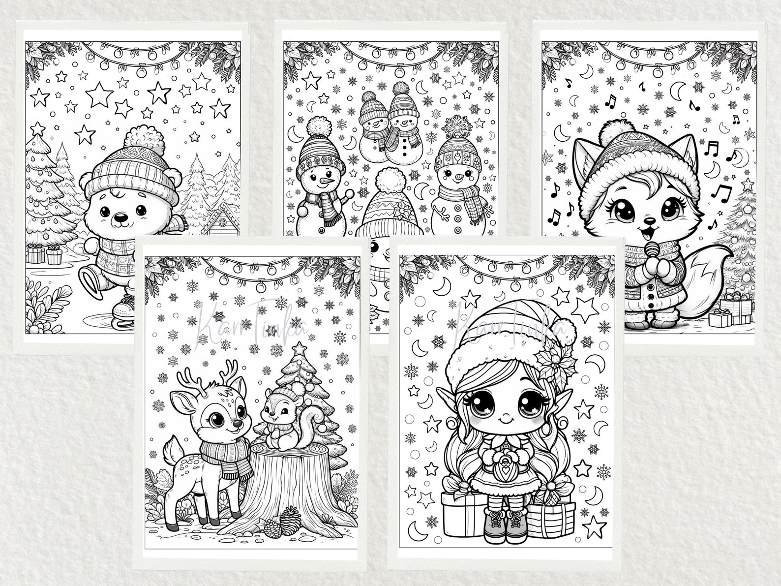 Cute Winter Coloring Pages, Christmas Coloring Page Worksheets ...