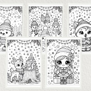 Cute Winter Coloring Pages, Christmas Coloring Page Worksheets ...