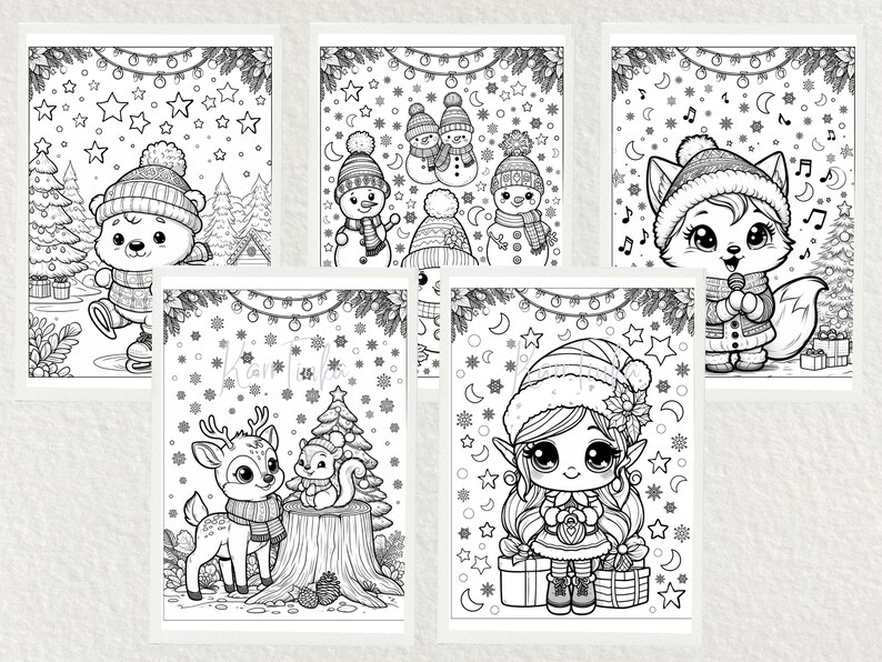 Cute Winter Coloring Pages, Christmas Coloring Page Worksheets ...