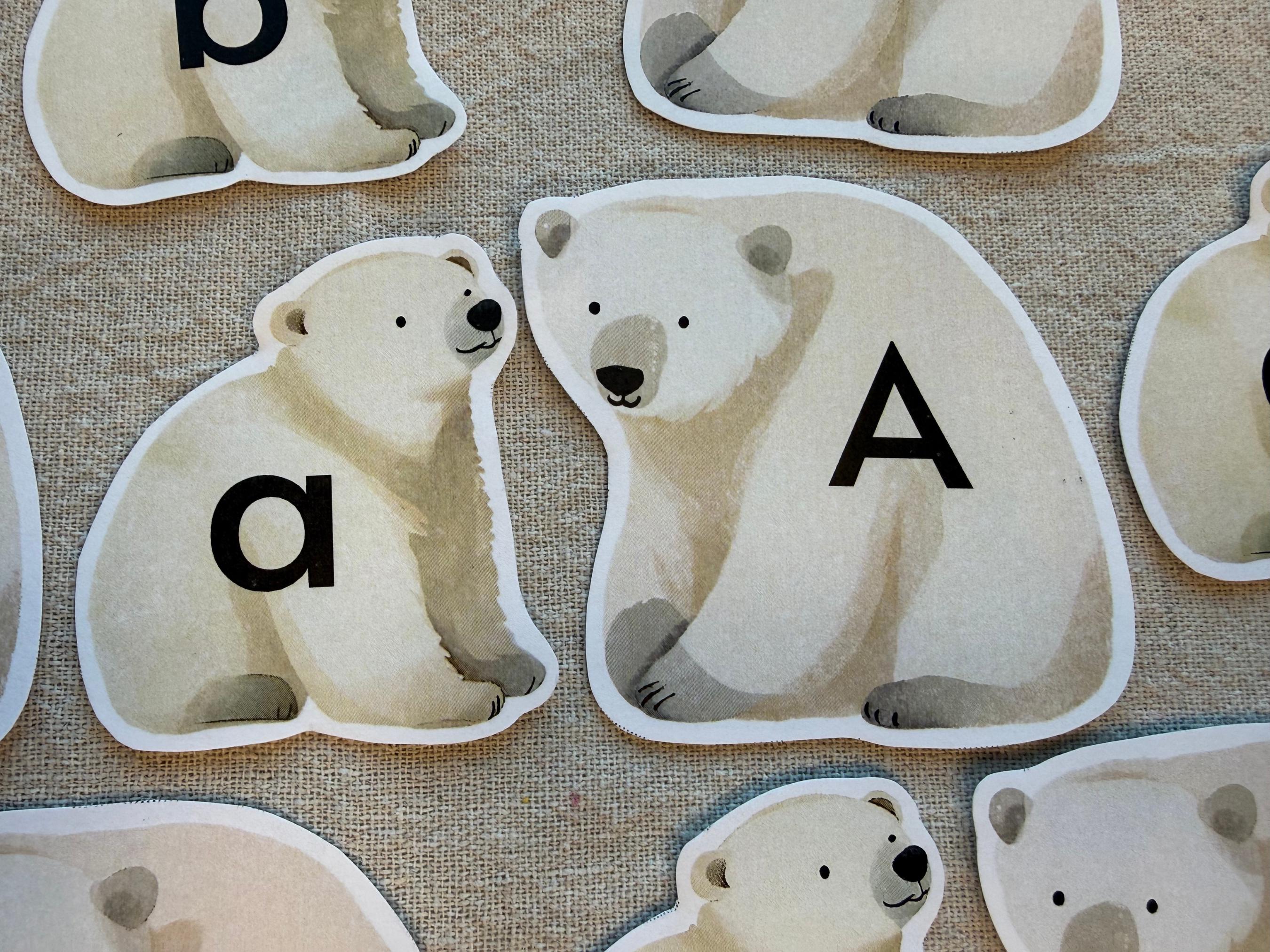 Polar Bear Letter Matching Cards, Alphabet Recognition Activity ...