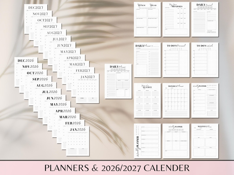 Editable Yearly Bullet Journal Templates Bujo US Letter A4 A5 Classic ...