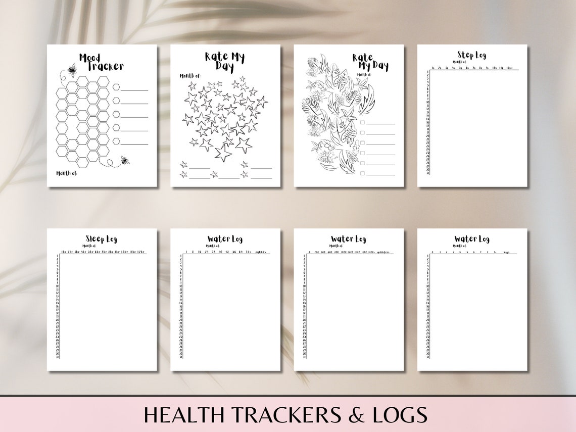 Editable Yearly Bullet Journal Templates Bujo US Letter A4 A5 A6 ...