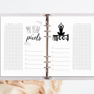 Printable Yearly Bullet Journal Bujo US Letter A4 A5 A6 Classic Planner ...