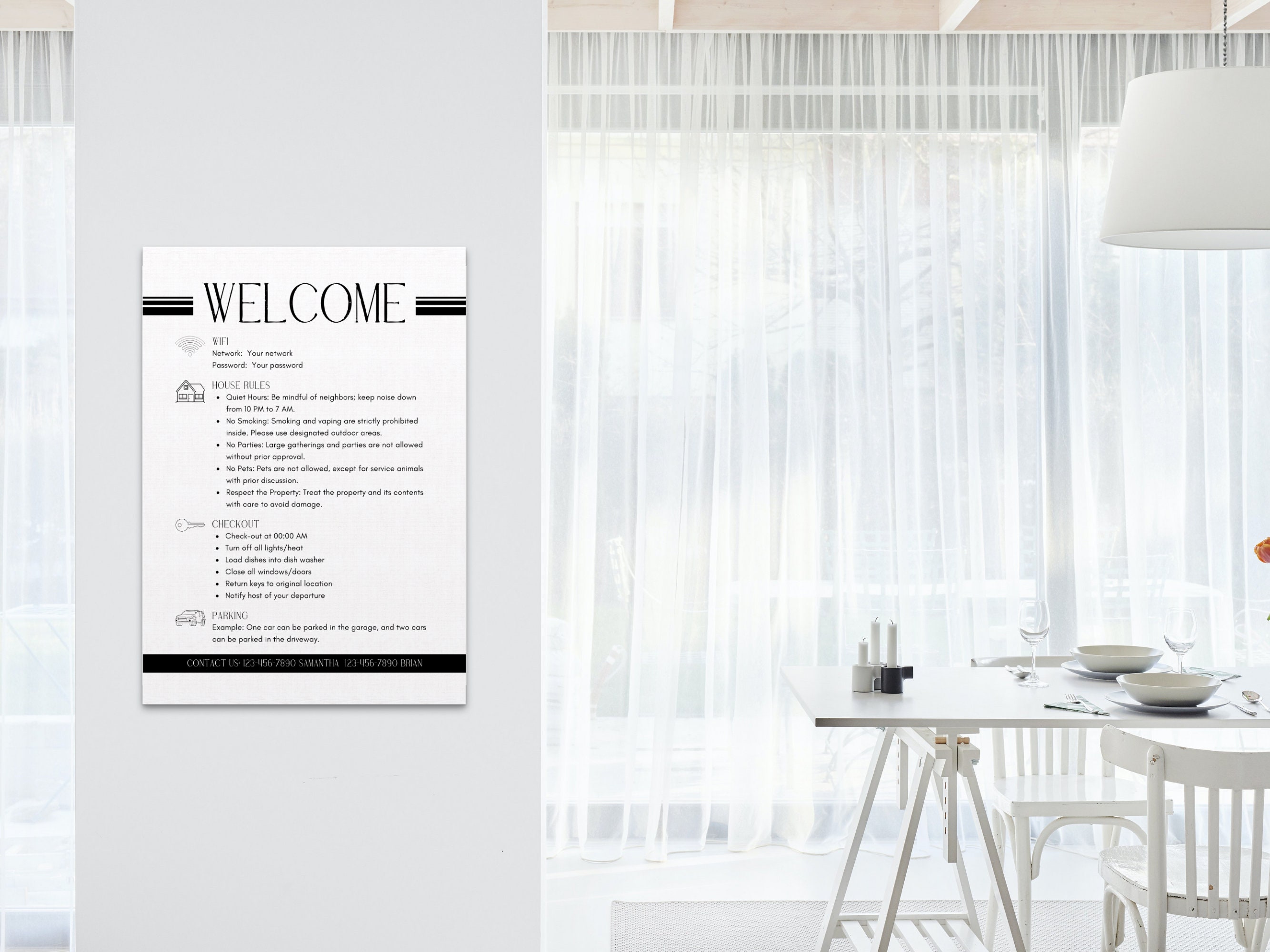 Airbnb Welcome Sign Editable Template Airbnb Host - Etsy