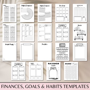 Editable Yearly Bullet Journal Templates Bujo US Letter A4 A5 A6 ...