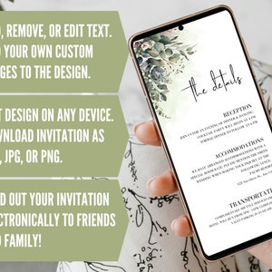 Digital Wedding Invitation Online Invitation Template Eco-friendly E ...