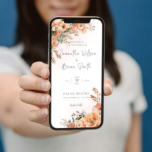 Digital Wedding Invitation, Online Invitation Template, Eco-friendly E ...