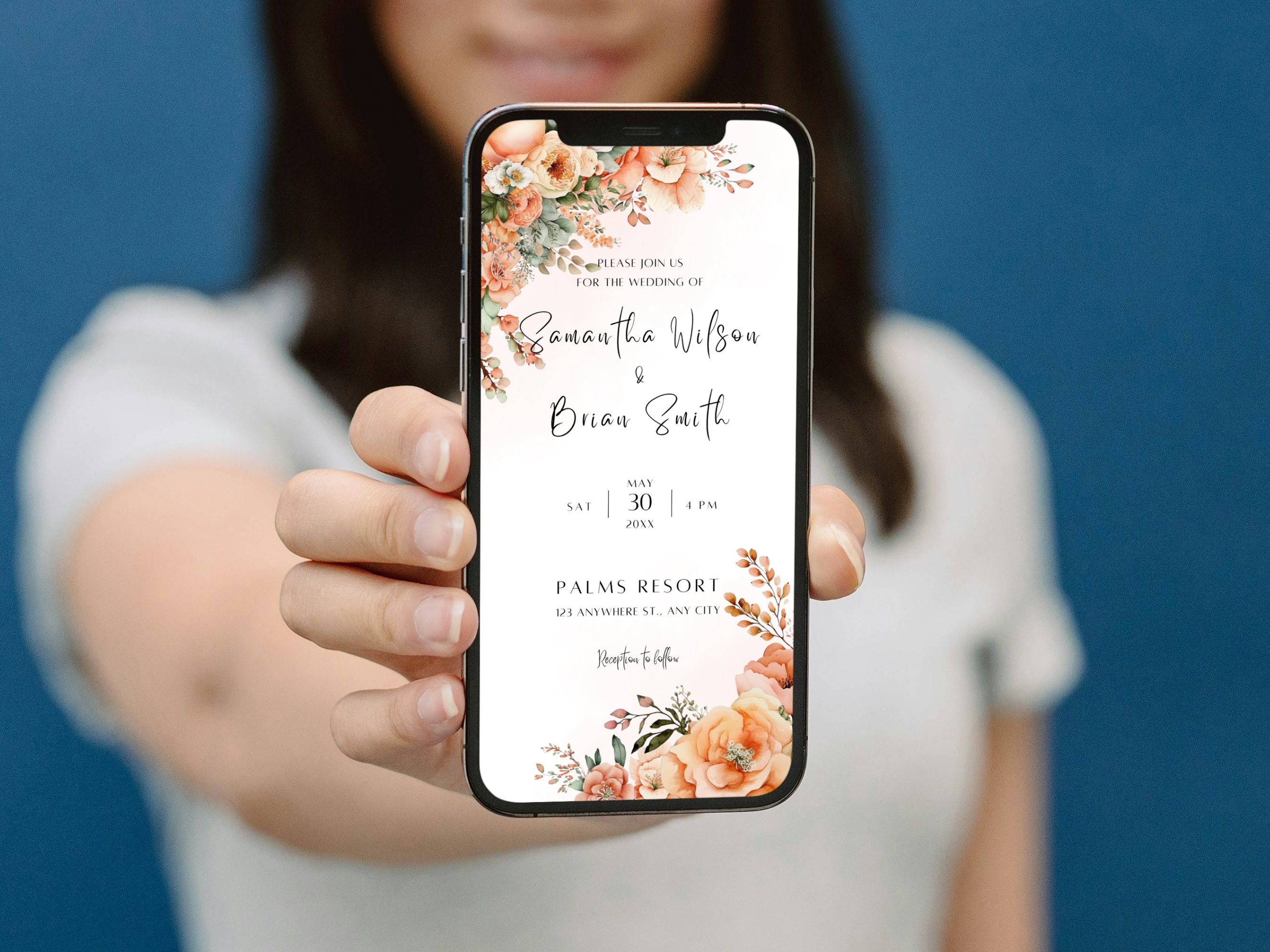 Digital Wedding Invitation, Online Invitation Template, Eco-friendly E ...