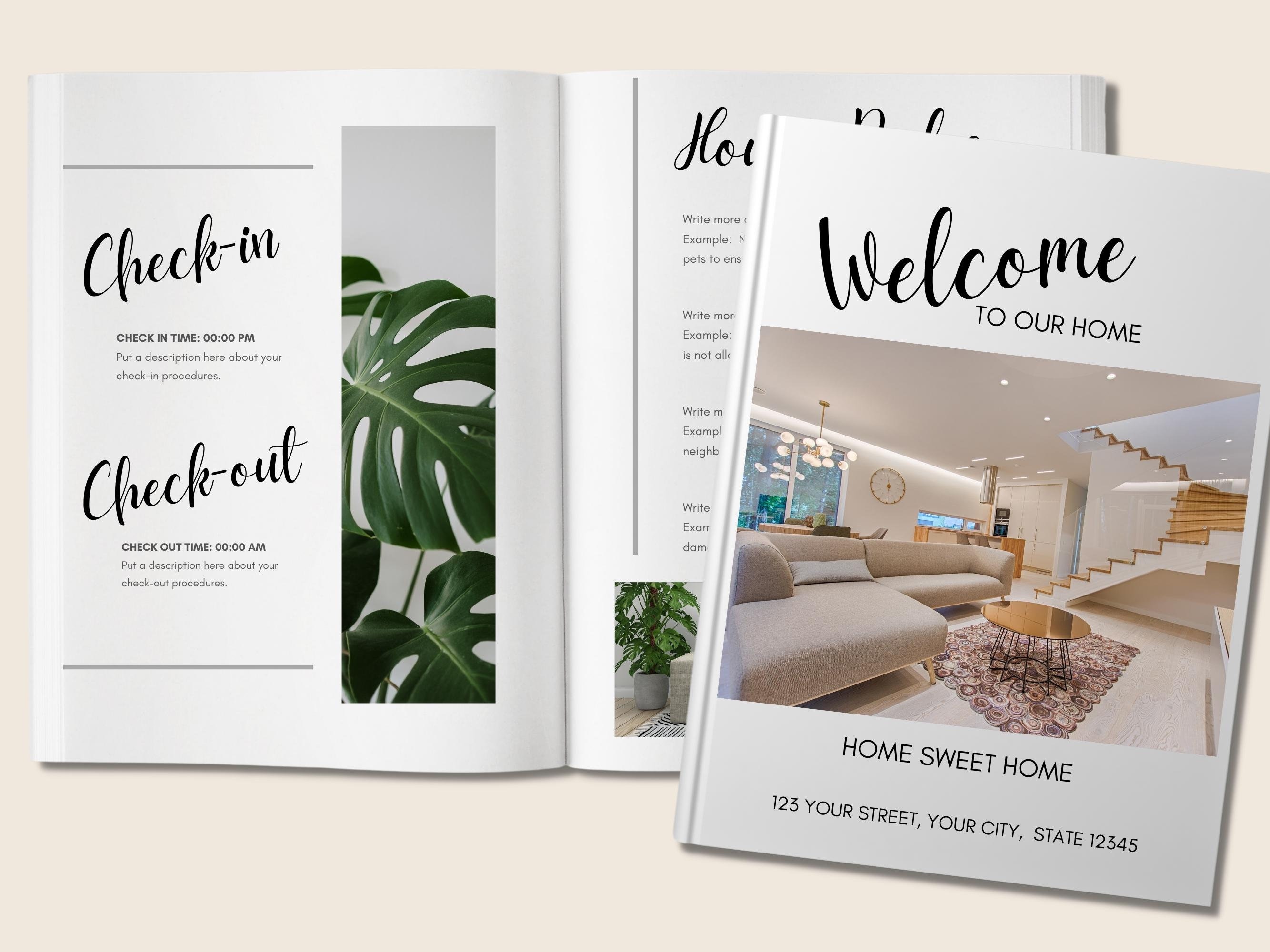 Airbnb Welcome Book Template House Host Manual Guidebook Template Real ...