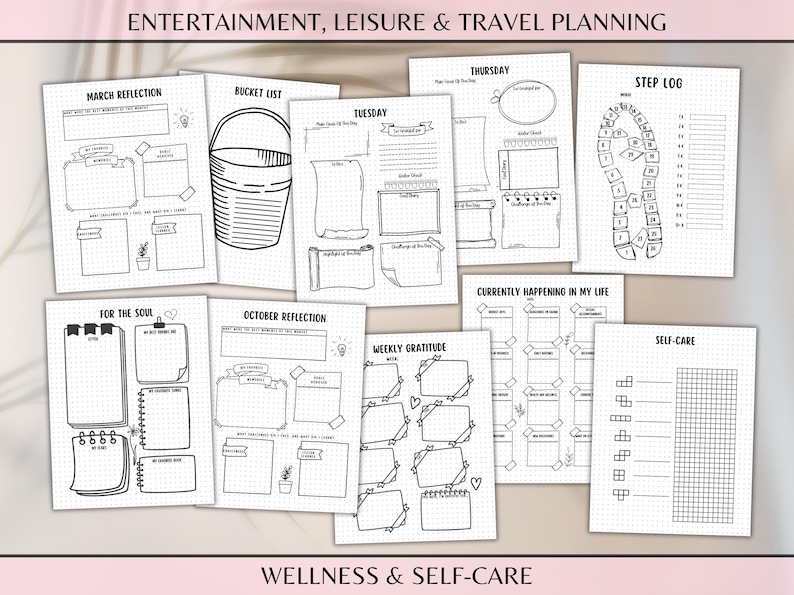 Printable Bullet Journal Bundle | 500+ Bujo Templates | 2026 Daily ...