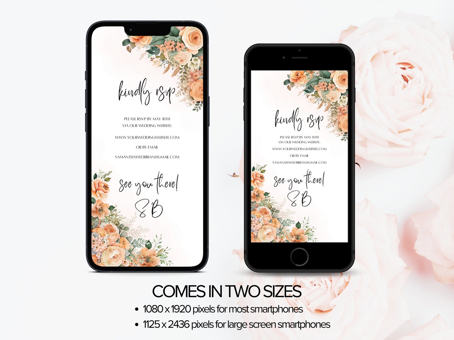 Digital Wedding Invitation, Online Invitation Template, Eco-friendly E ...