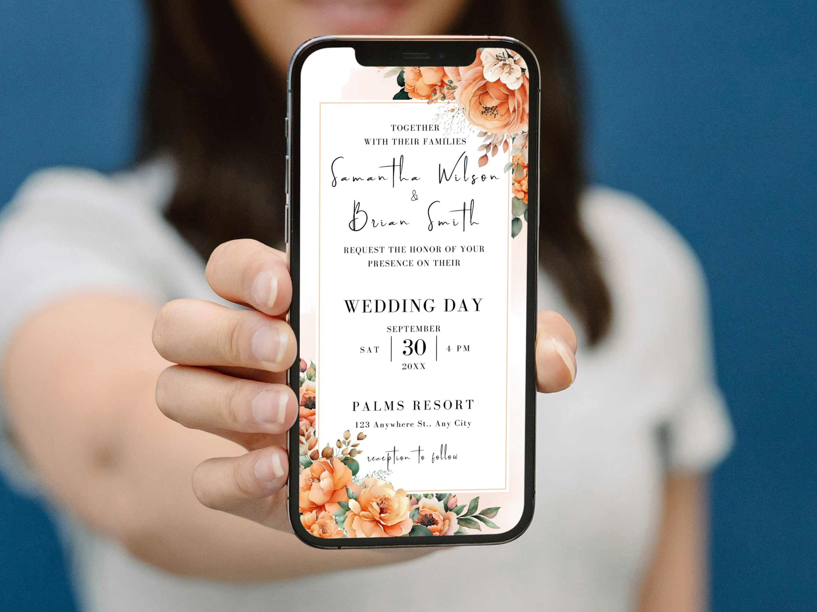 Digital Wedding Invitation, Online Invitation Template, Eco-friendly E ...