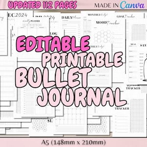 Editable Printable Bullet Planner Bujo Printables Bujo Spread Journal ...