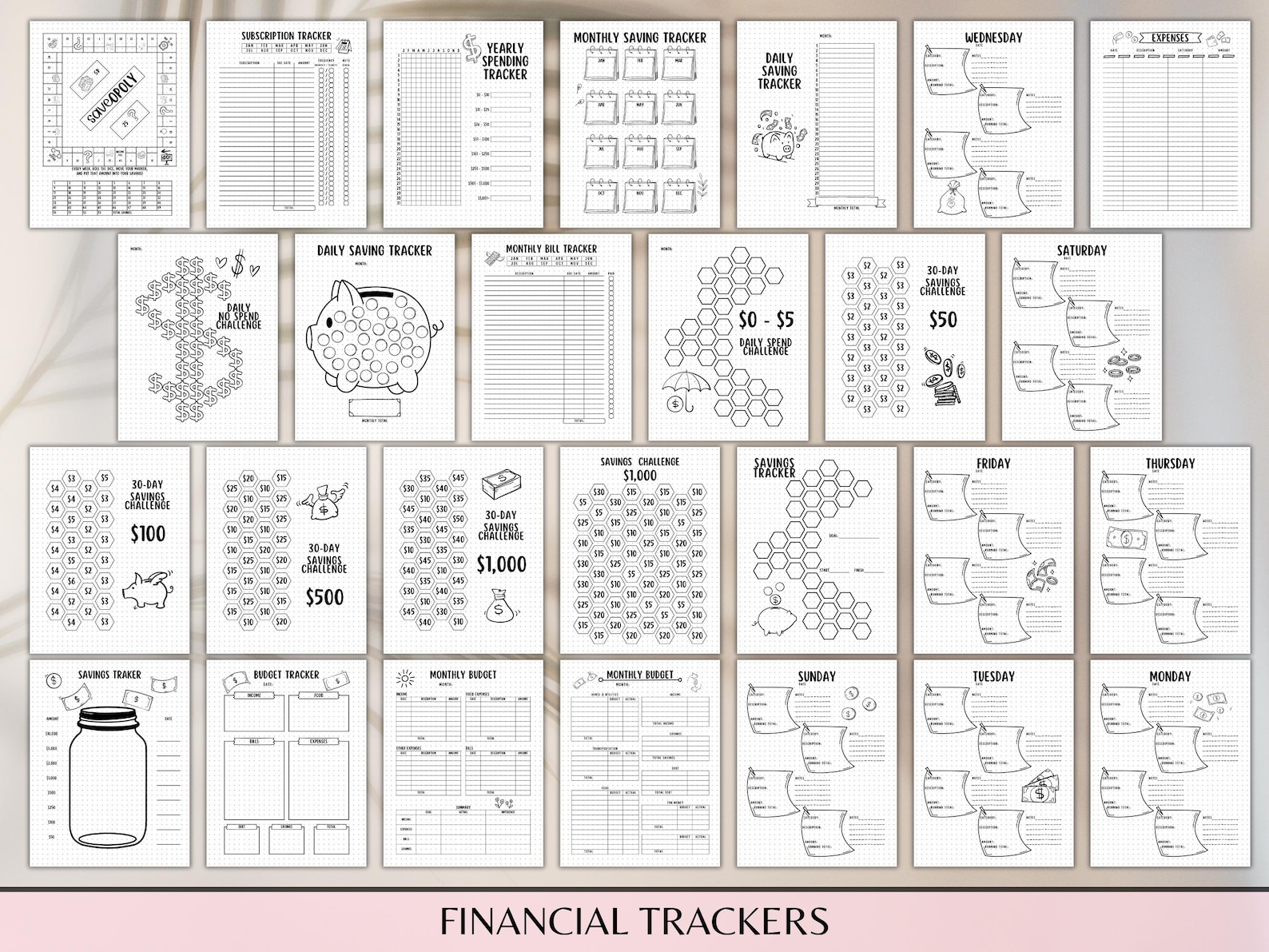 2026 Bullet Journal Printable Bujo Journal Pages Daily Week Month ...