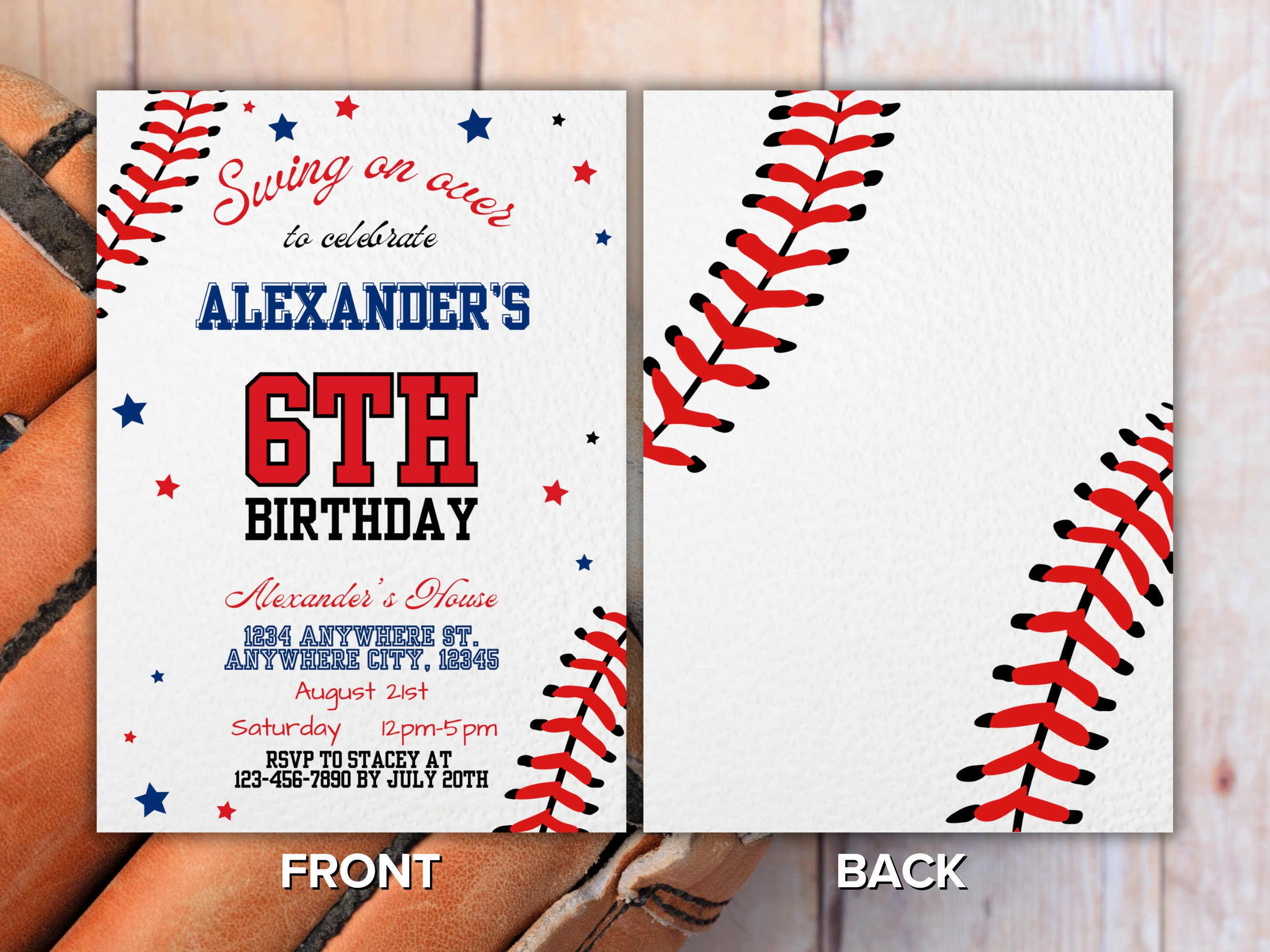 Baseball Invitation, Editable Birthday Invitation, Baseball Invite ...