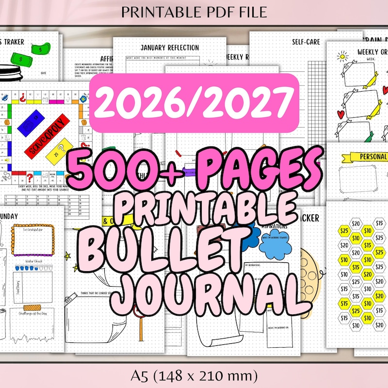 Inserts for A5 Journal - Etsy