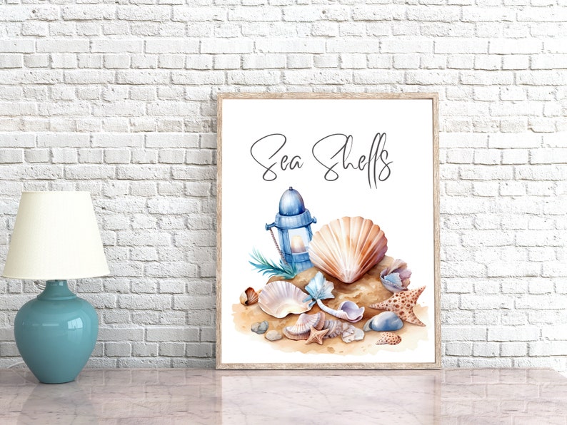 Watercolor Sea Shells Clipart 25 Png Files Bundle 2, Ocean Nautical ...