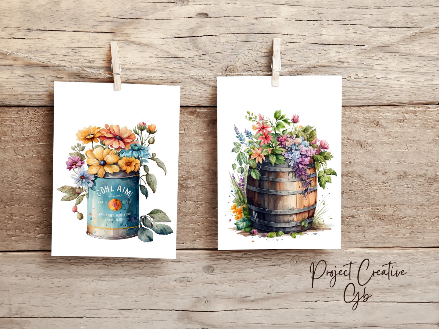Summer Watercolor Flowers Clipart Bundle Illustrations - Etsy