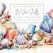 Watercolor Sea Shells Clipart 25 Png Files Bundle 2, Ocean Nautical ...