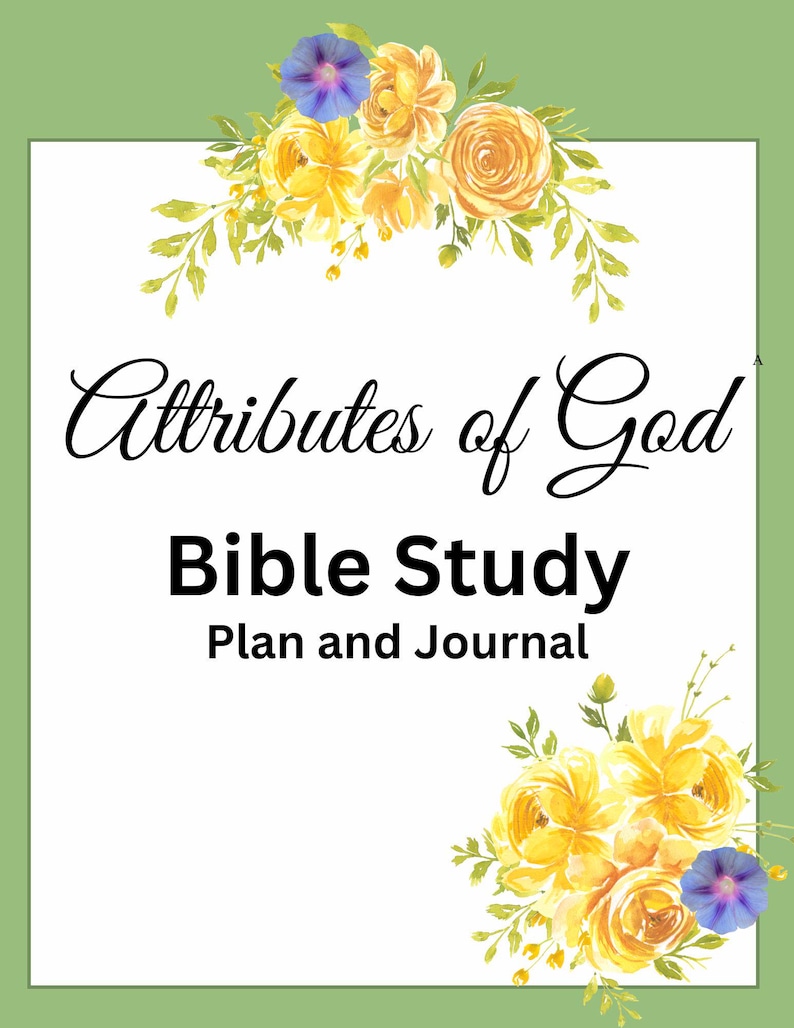Attributes of God Bible Study Plan and Journal - Etsy