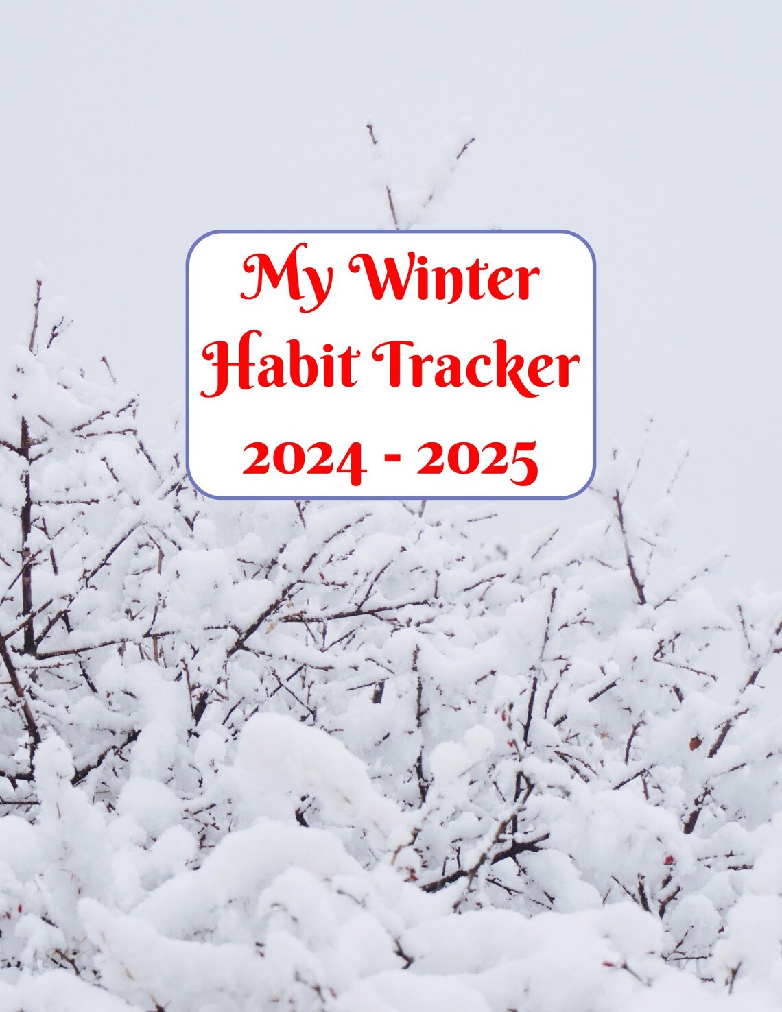 Winter Habit Tracker - Etsy
