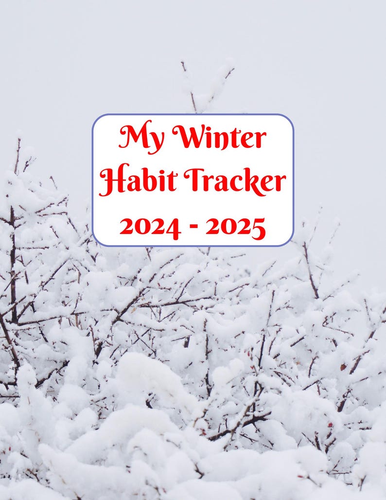 Winter Habit Tracker - Etsy