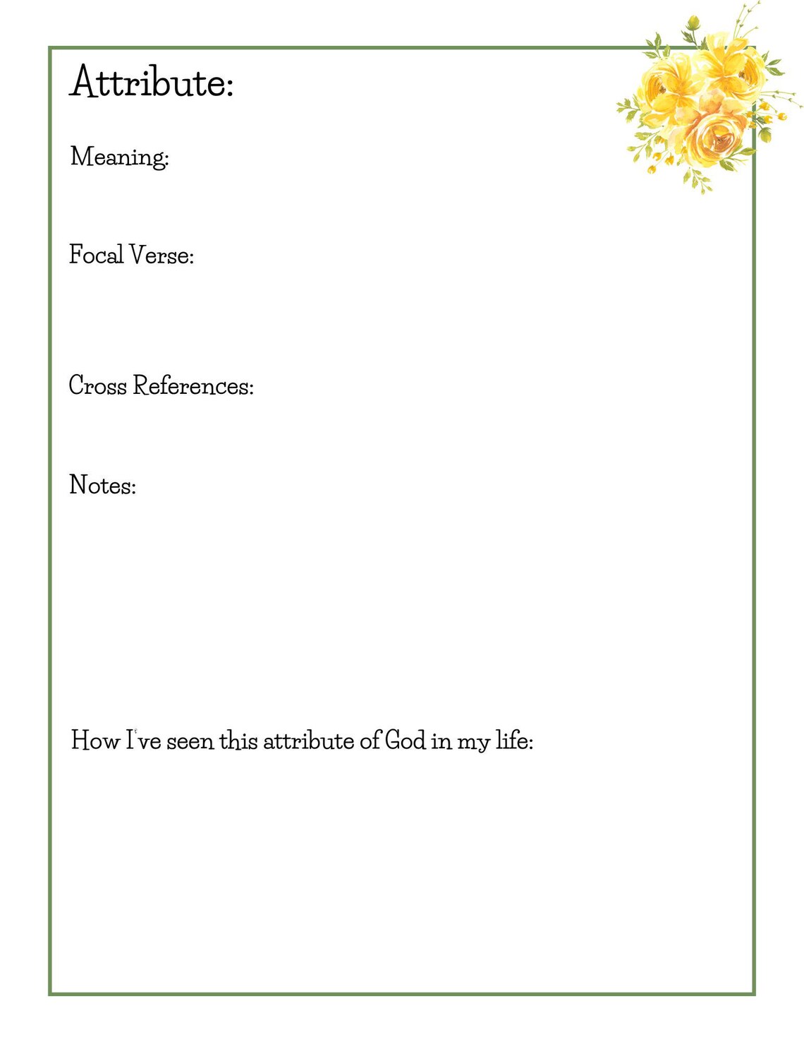 Attributes of God Bible Study Plan and Journal - Etsy