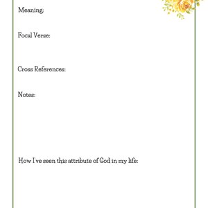 Attributes of God Bible Study Plan and Journal - Etsy