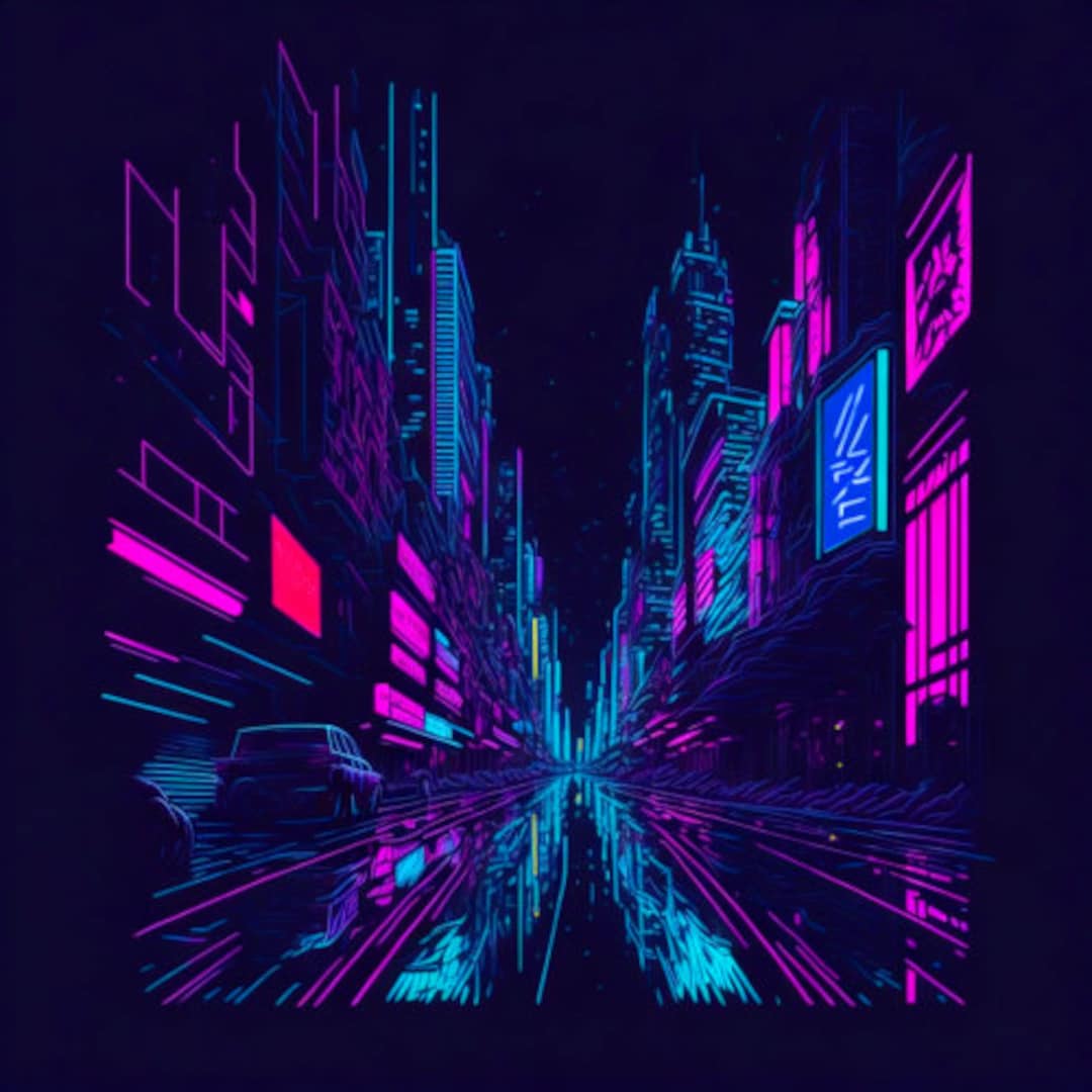 Cyberpunk Fantasy Digital Art Downloadable Poster Wall Clip Art . - Etsy