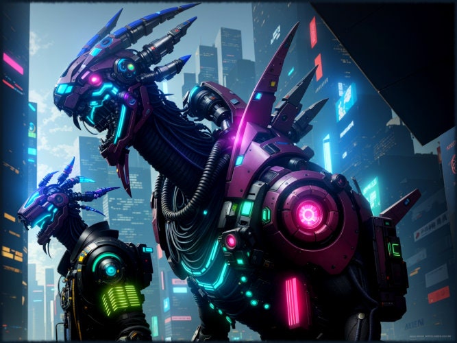 Cyberpunk Aliens Digitally Created Artwork for You to Download. - Etsy