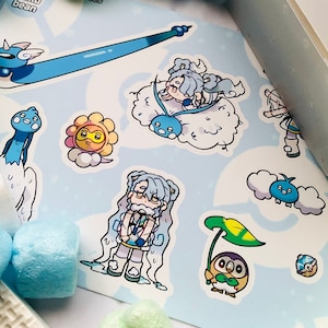 Pokemon Flying Miku Vinyl Sticker Sheet Vocaloid Project Voltage - Etsy