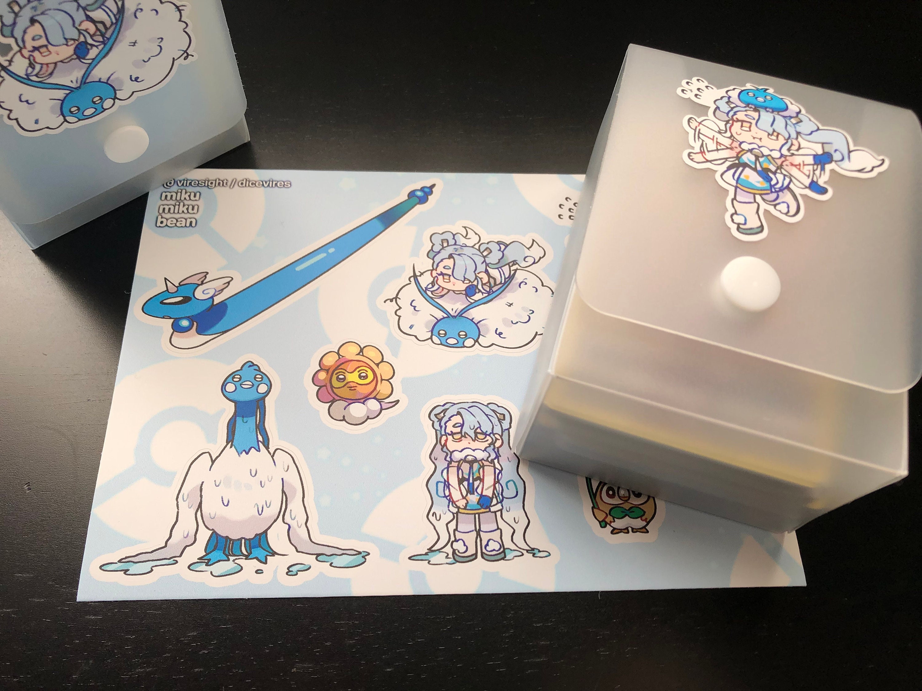 Pokemon Flying Miku Vinyl Sticker Sheet | Vocaloid Project Voltage - Etsy