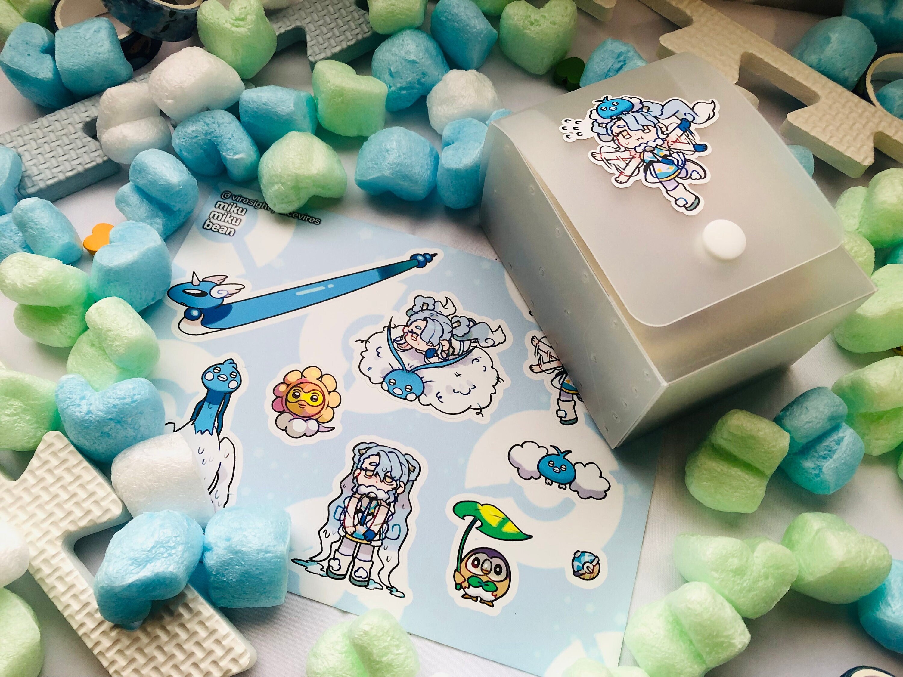 Pokemon Flying Miku Vinyl Sticker Sheet | Vocaloid Project Voltage - Etsy