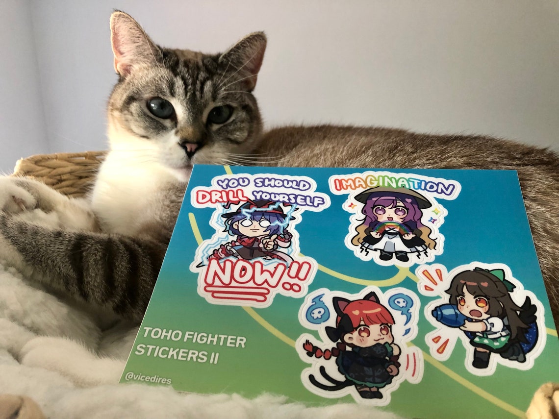 Touhou Vinyl Sticker Sheet | Reimu, Yukari, Aya, Remilia, Rin, Okuu ...