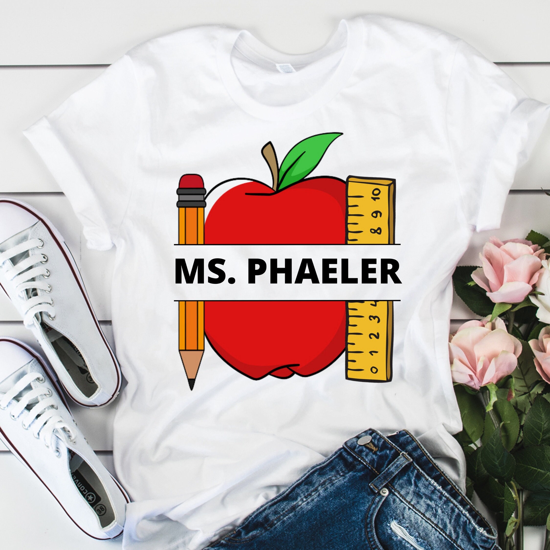 Back to School SVG Apple Pencil and Ruler Png Digital Cut - Etsy