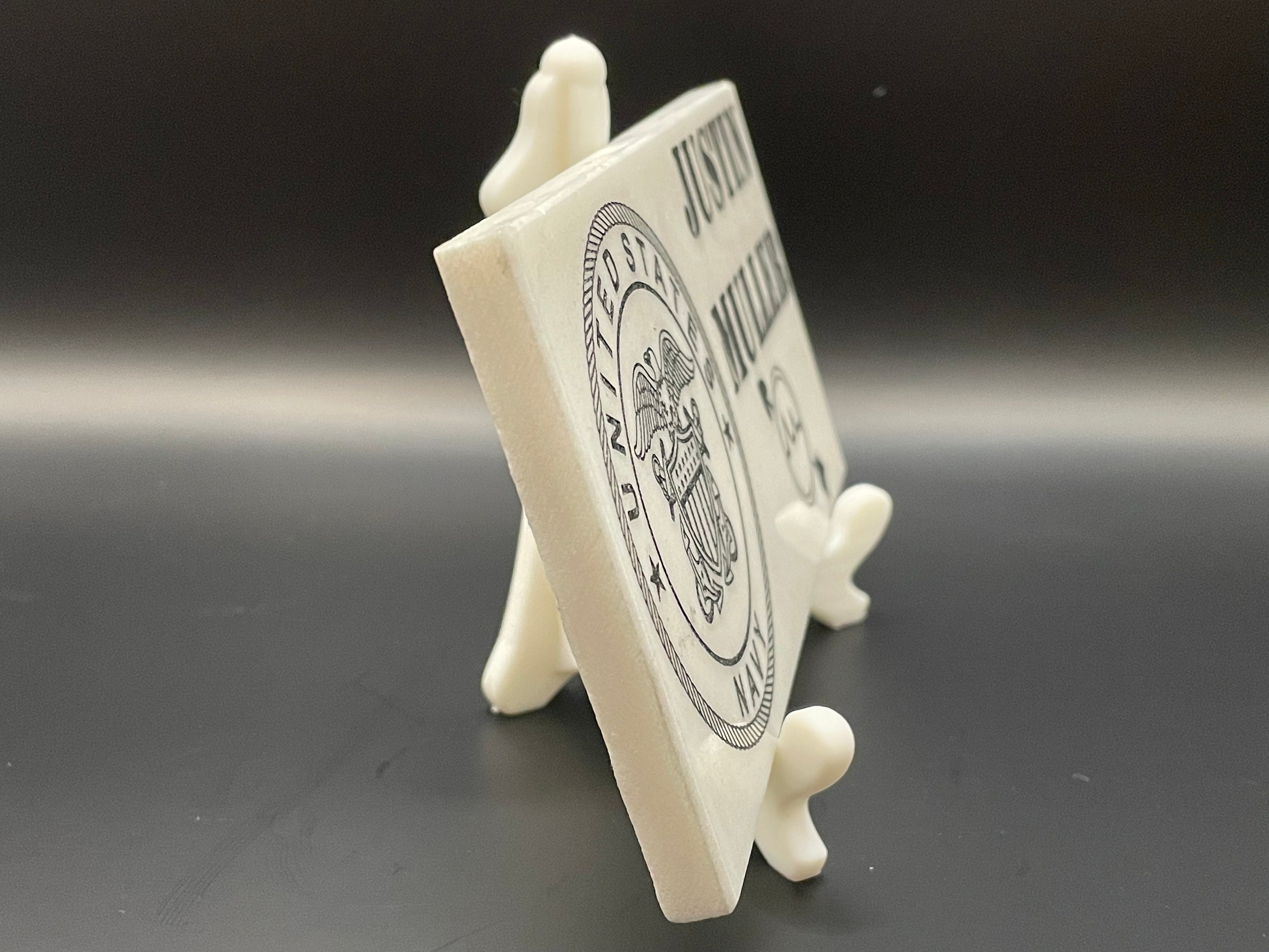 Custom Military Marble Name Plate - Desk Sign - Engraved Army Navy Air ...