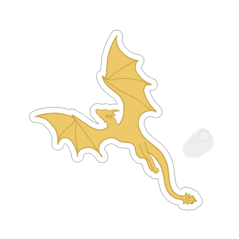 Fourth Wing Sticker | Andarna Sticker | Gold Dragon Sticker | Yellow ...