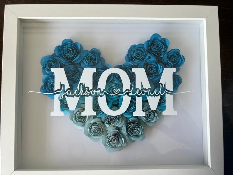 Customized Shadow Box With Flowers - Etsy
