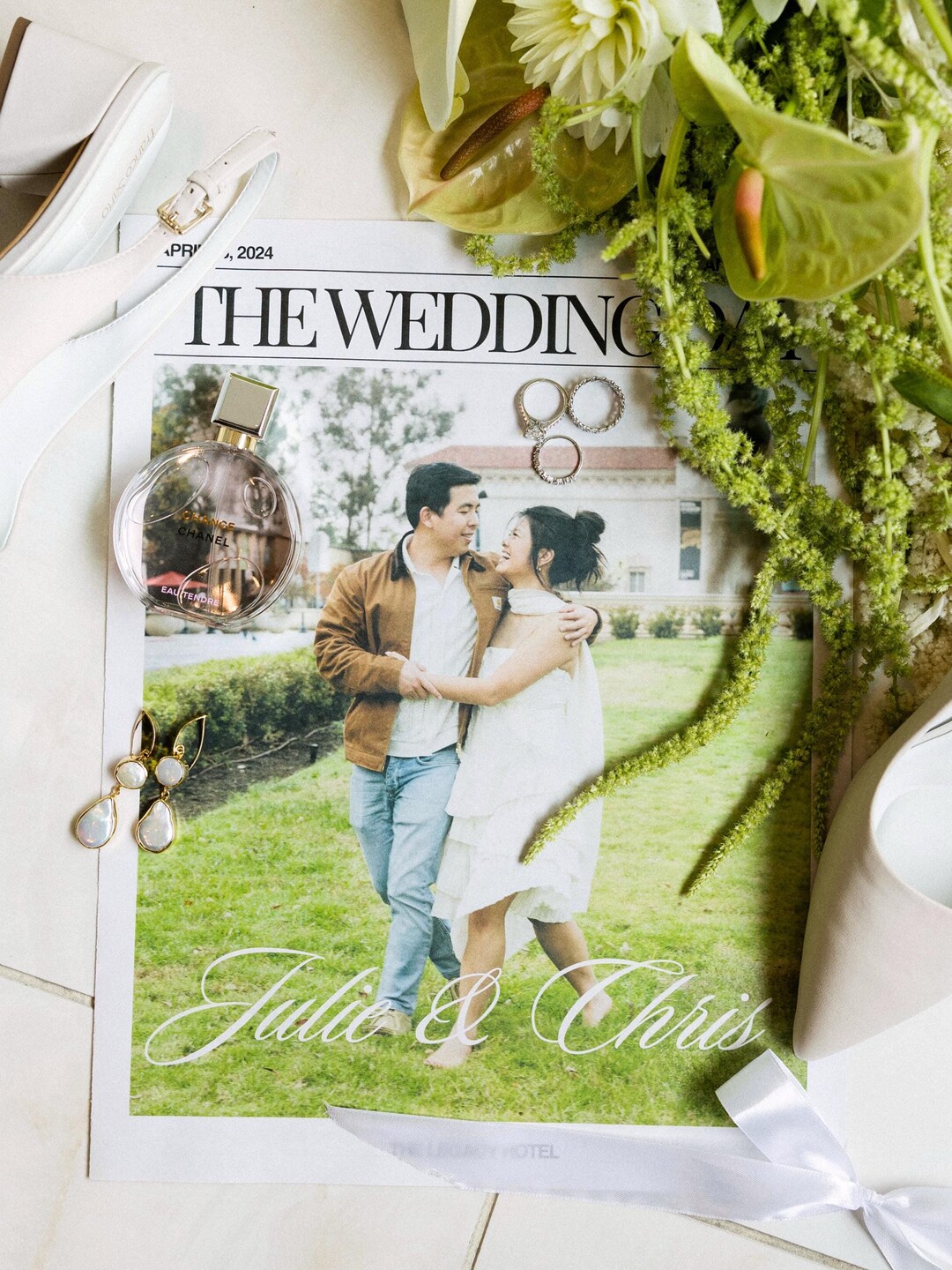 Wedding Newspaper Template, Wedding Program, Newlywed Times, Editable ...