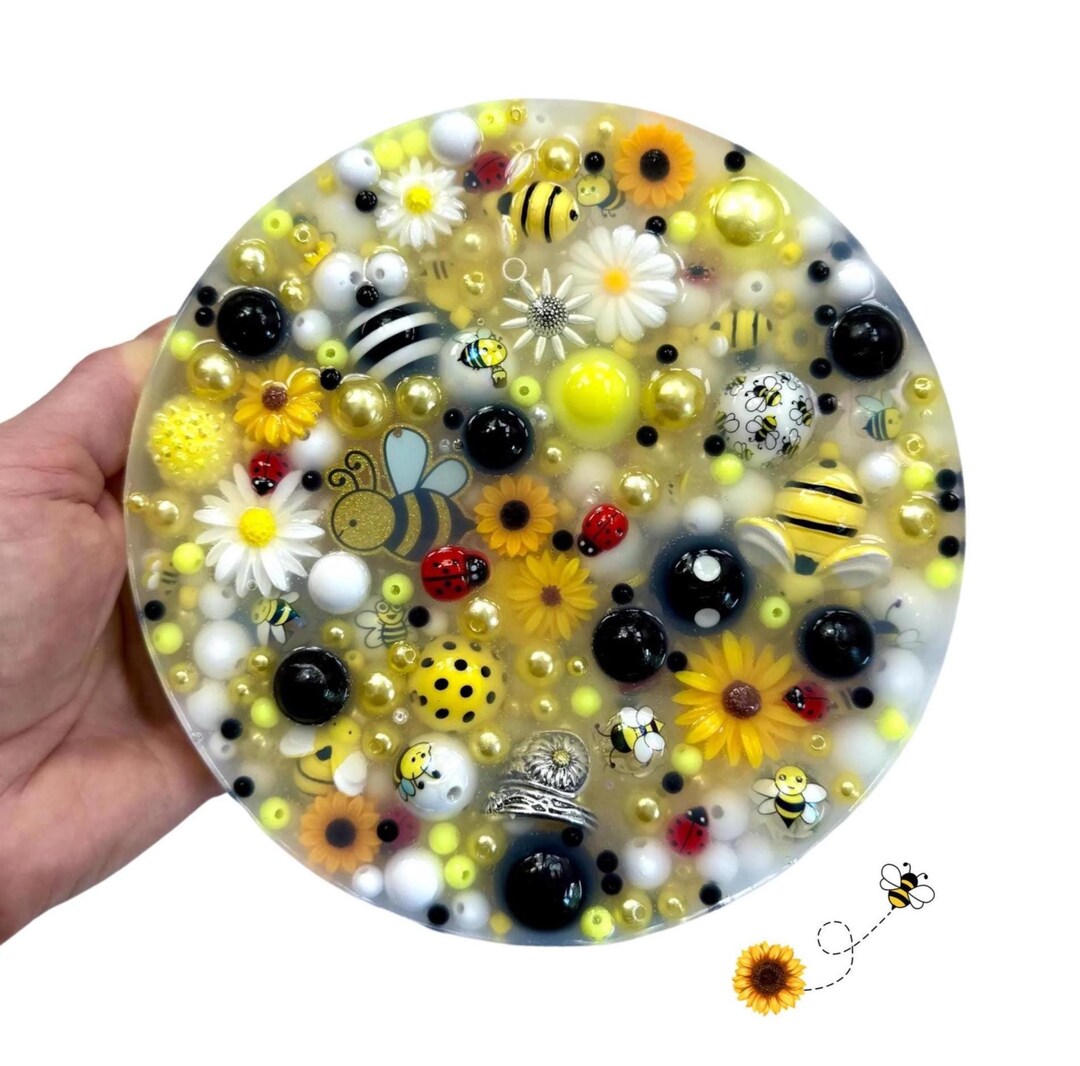Honey Bee Reusable Picky Pad, Large Bead Picking Pad for Stress and ...